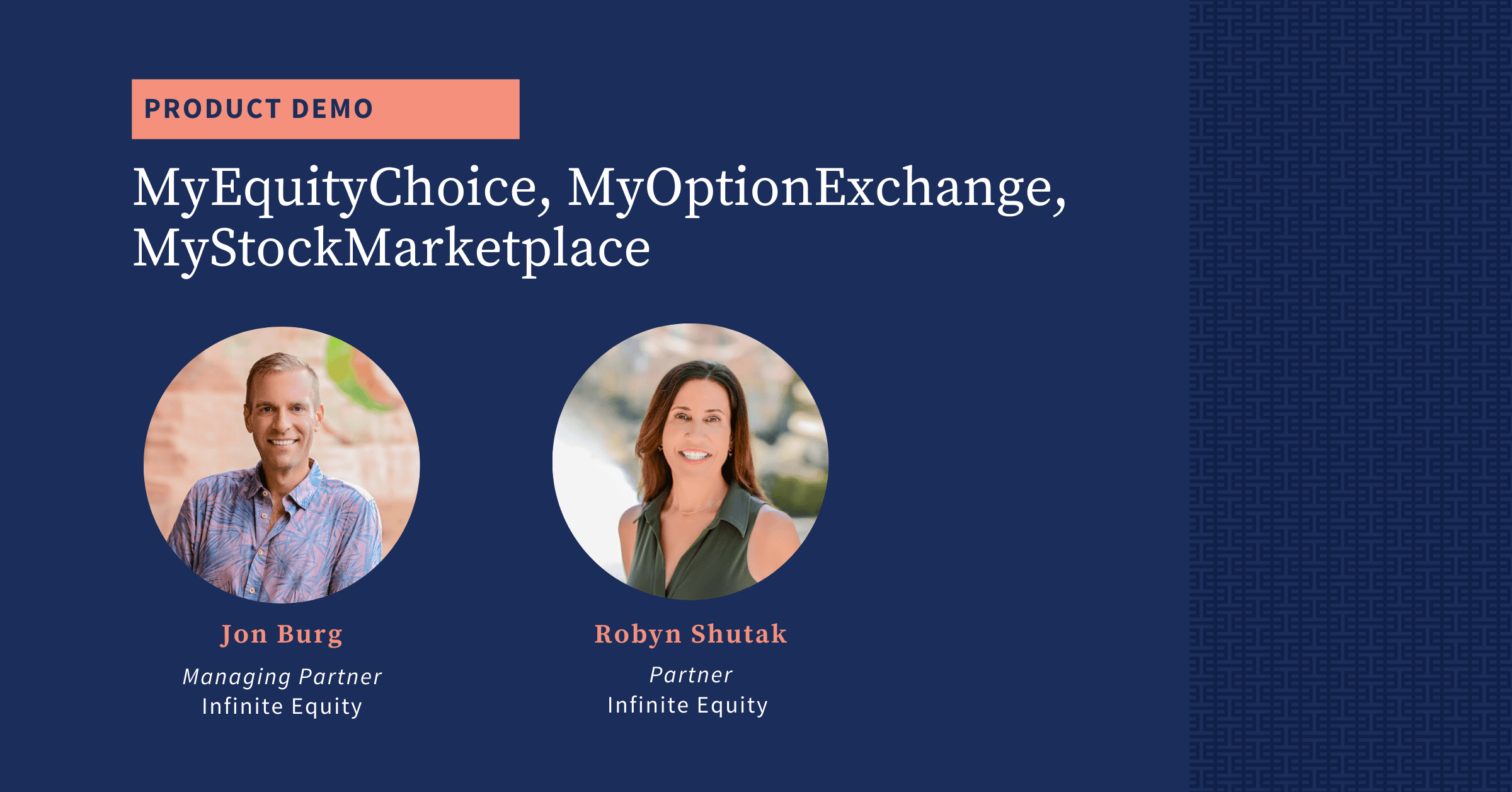 Webinar Confirmation: Product Demo - MyEquityChoice, MyOptionExchange, MyStockMarketplace